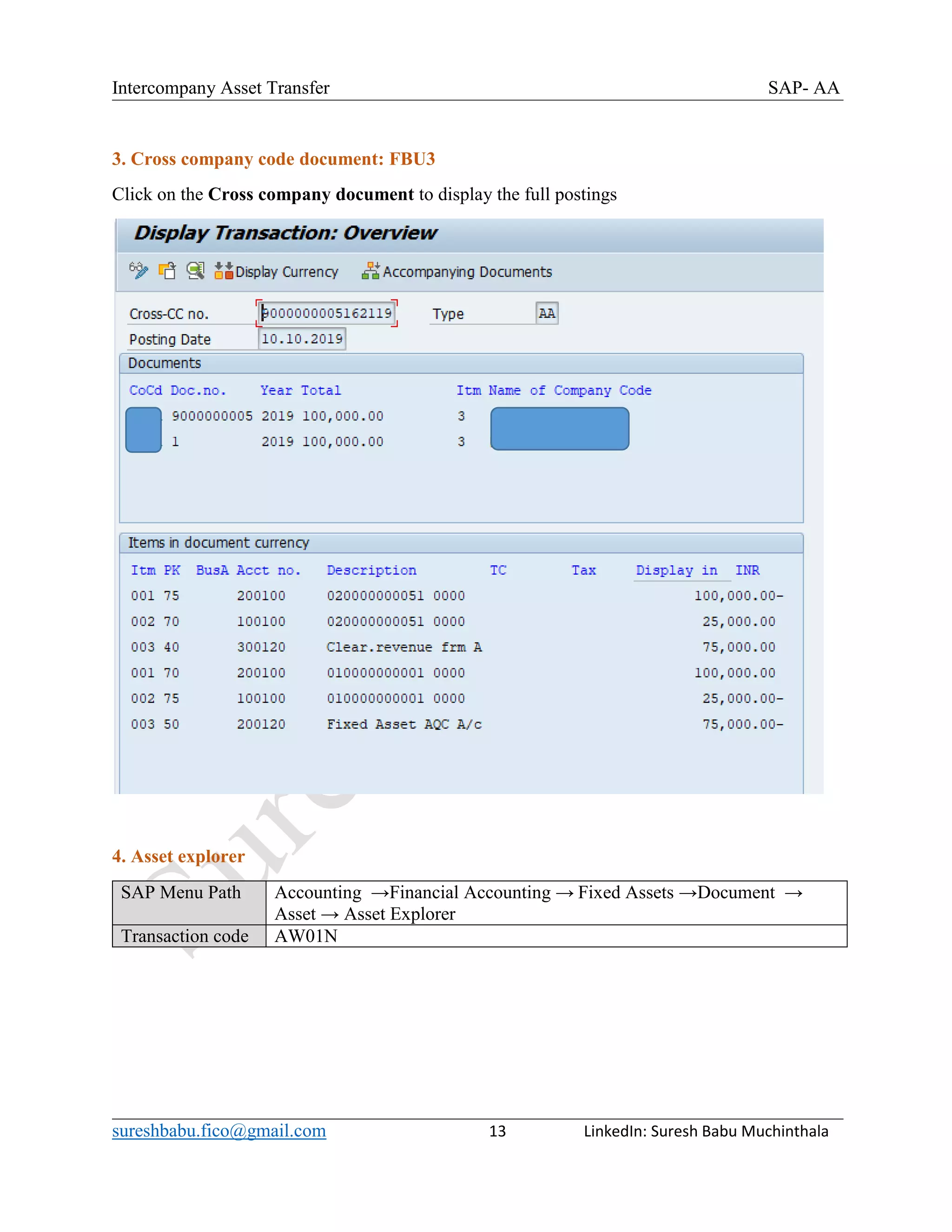 Intercompany assets transfer | PDF