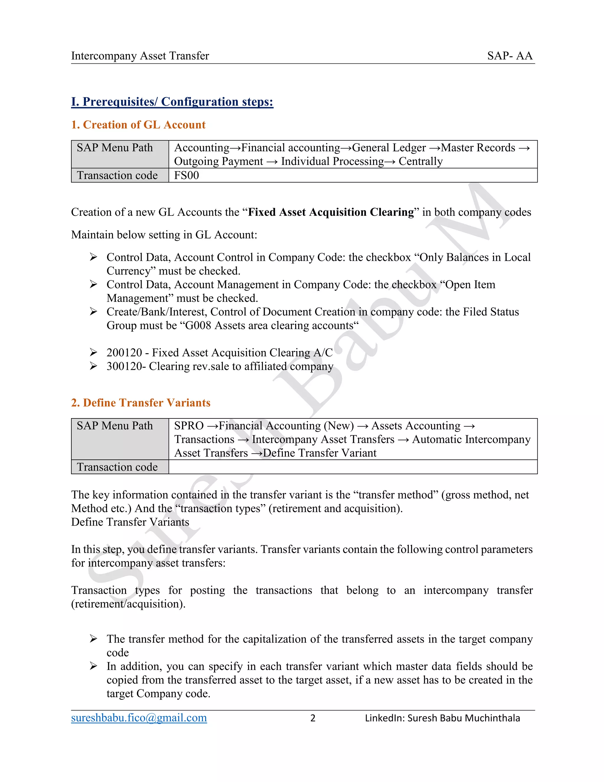 Intercompany assets transfer | PDF