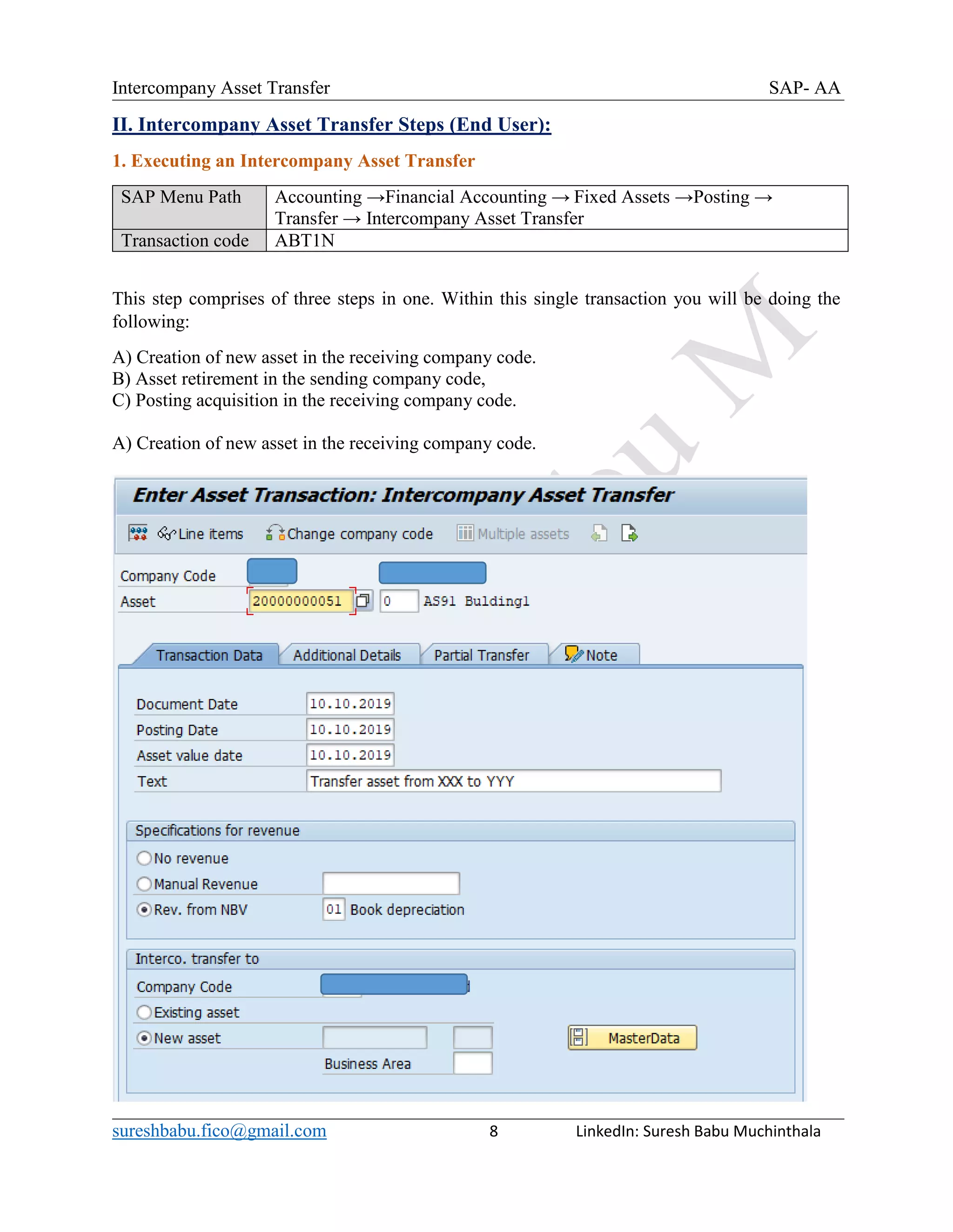 Intercompany assets transfer | PDF