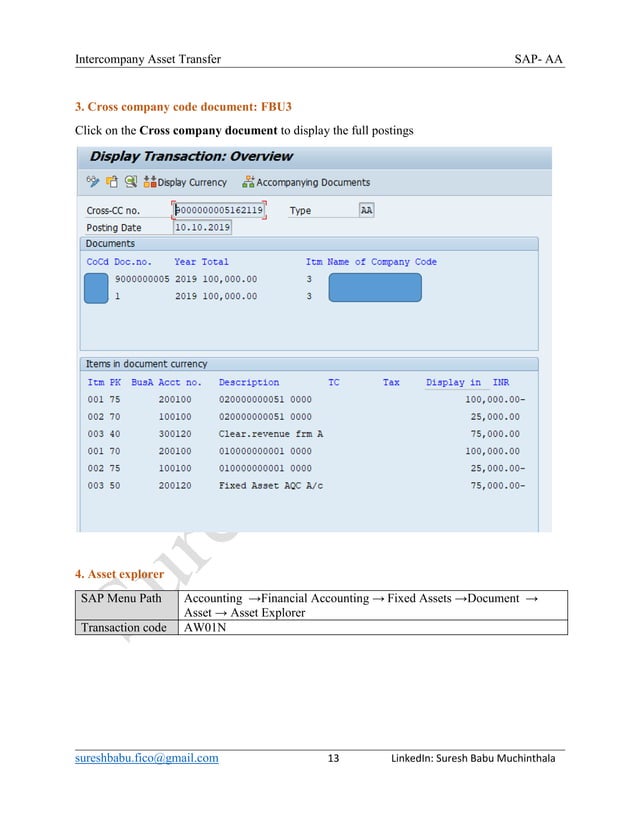 Intercompany assets transfer | PDF