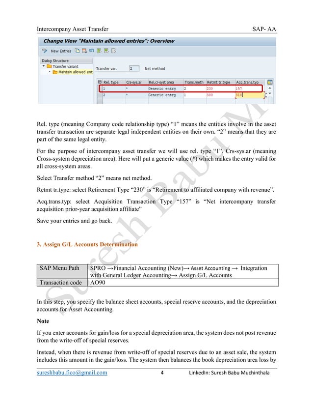 Intercompany assets transfer | PDF