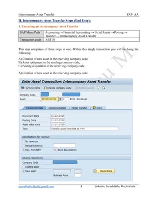 Intercompany assets transfer | PDF