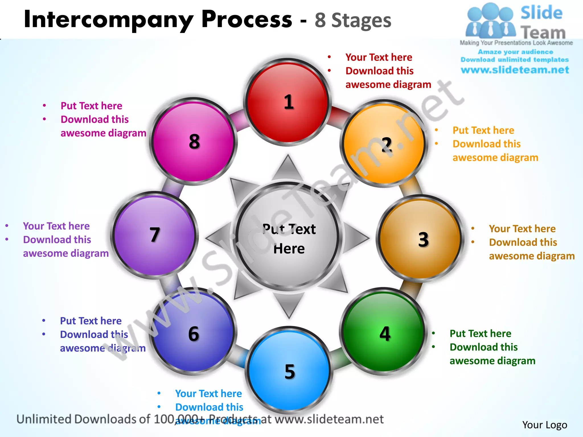 Intercompany process 8 stages powerpoint templates 0712 | PDF