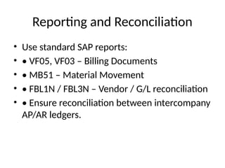 INTERCOMPANY SALES IN SAP SD WITH STEPS | PPTX