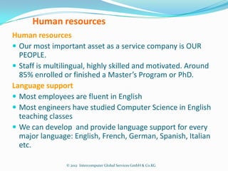 Intercomputer Global Services Presentation | PPSX | Computing ...