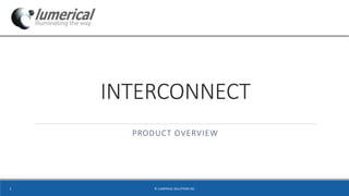 Lumerical Software: INTERCONNECT | PDF