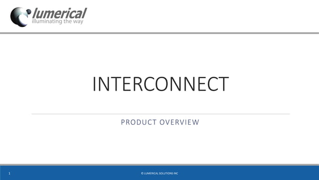 Lumerical Software: INTERCONNECT | PDF