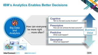 IBM InterConnect 2013: Big Data and Analytics Presented by Mike Rhodin ...