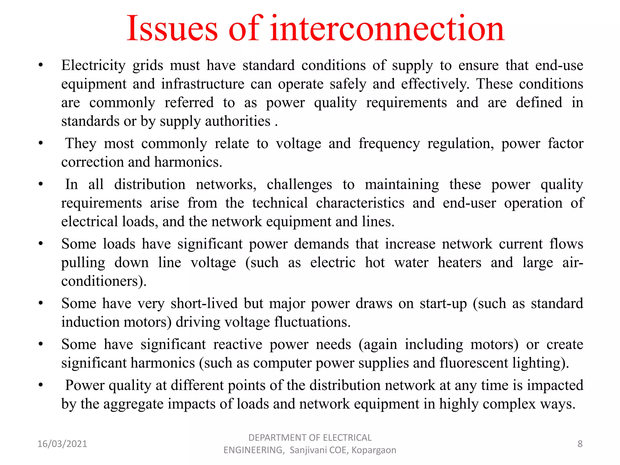 Interconnection issue in microgrid | PPTX