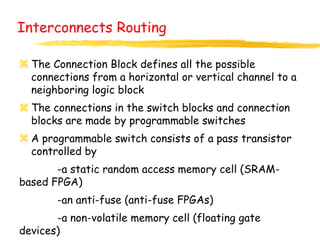 Interconnects in Reconfigurable Architectures | PPTX