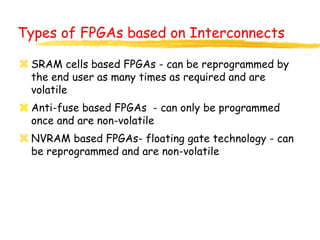 Interconnects in Reconfigurable Architectures | PPTX