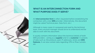 Interconnection form in the SMS business - explained | PPT