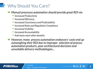 Applying an IBM SOA Approach to Manual Processes Automation | PPTX