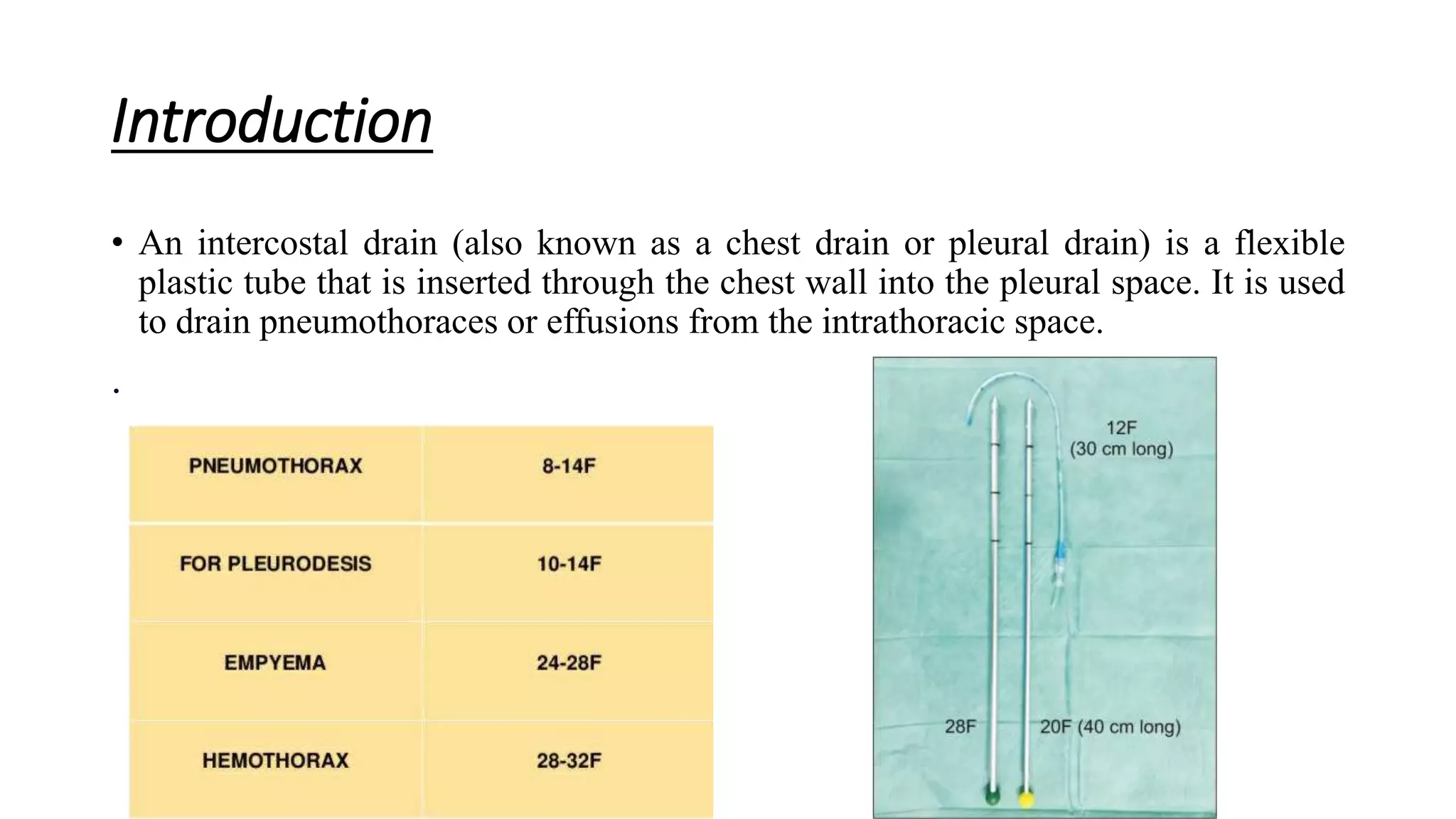 Intercostal drainage tube | PPTX