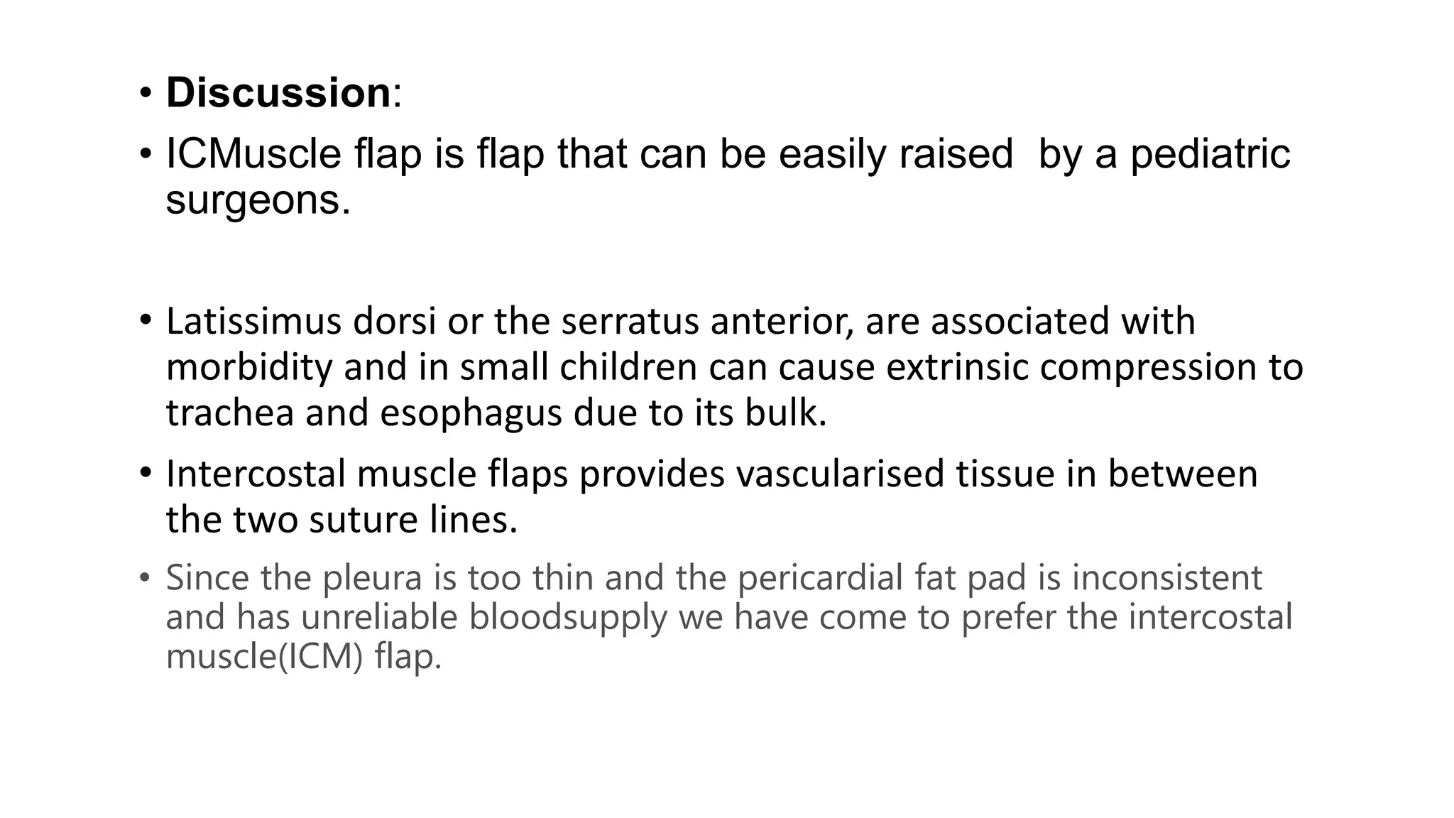 Intercostal muscle flap in reccurent TEF.pptx