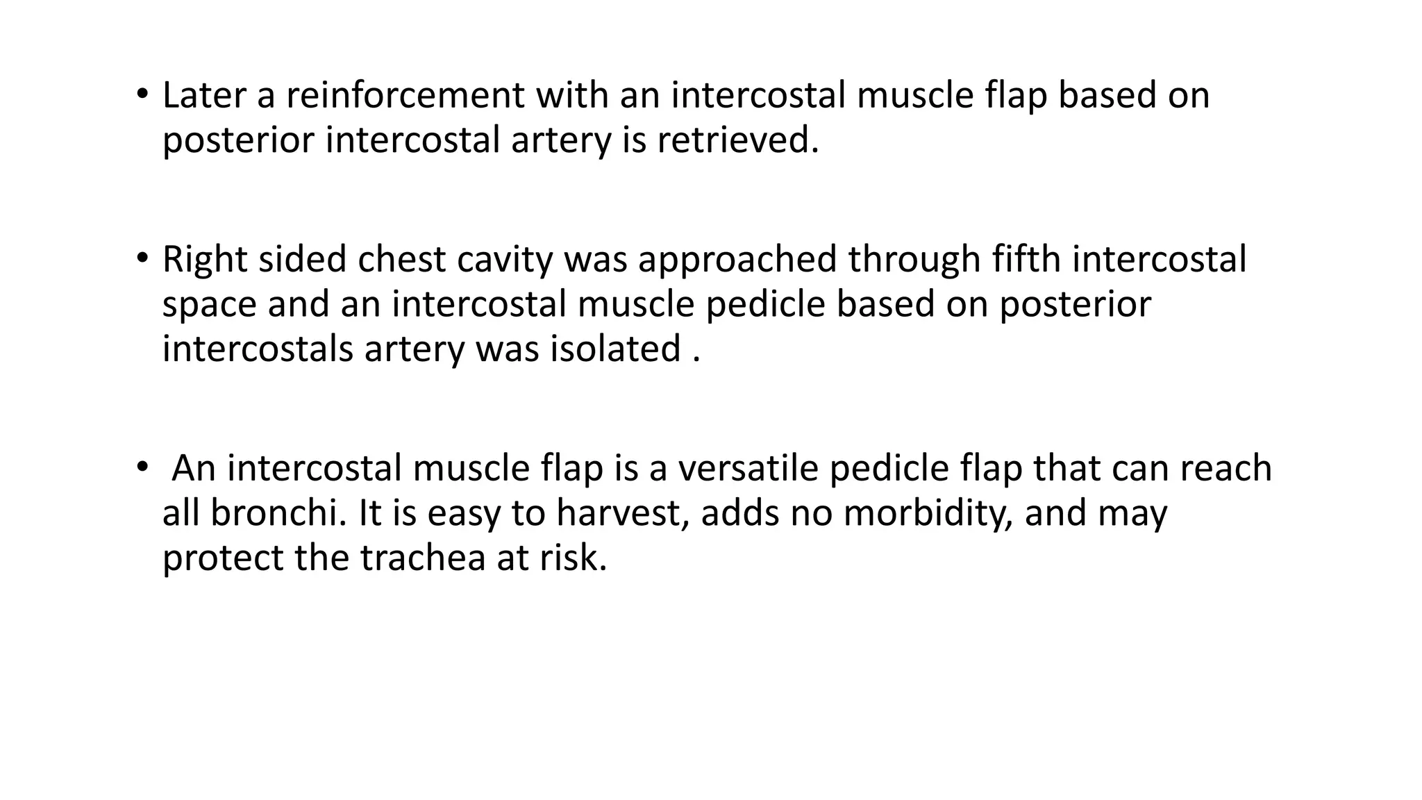 Intercostal muscle flap in reccurent TEF.pptx