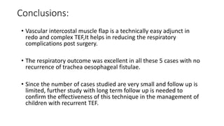 Intercostal muscle flap in reccurent TEF.pptx