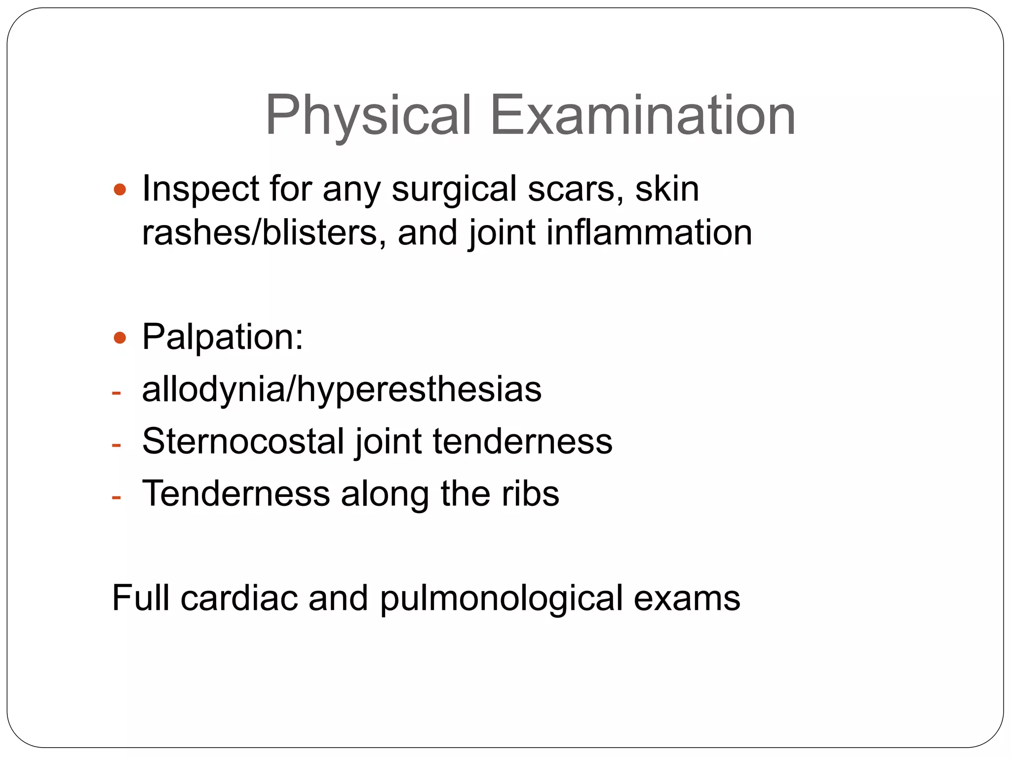 Intercostal Pain Syndrome | PPTX
