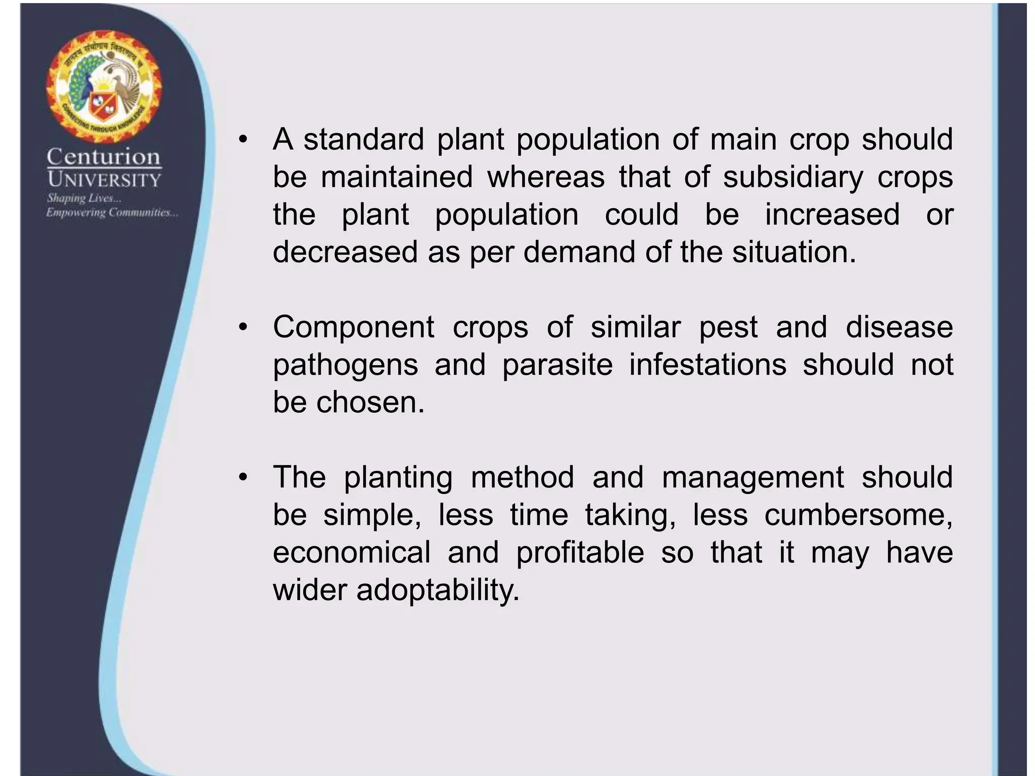Advantages of Intercropping by Centurion University.ppt | Agriculture ...