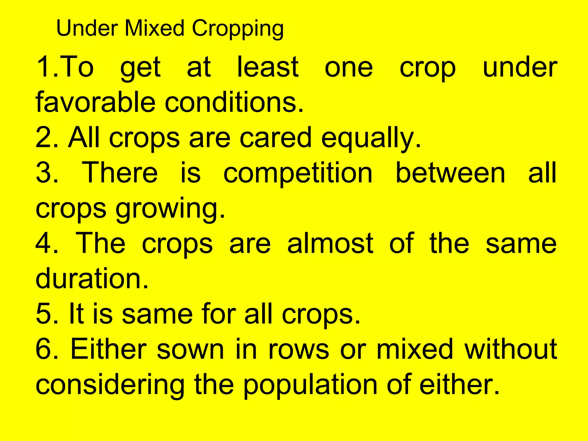 Intercropping mixed cropping_principles_and_assessment_of_yield | PPT