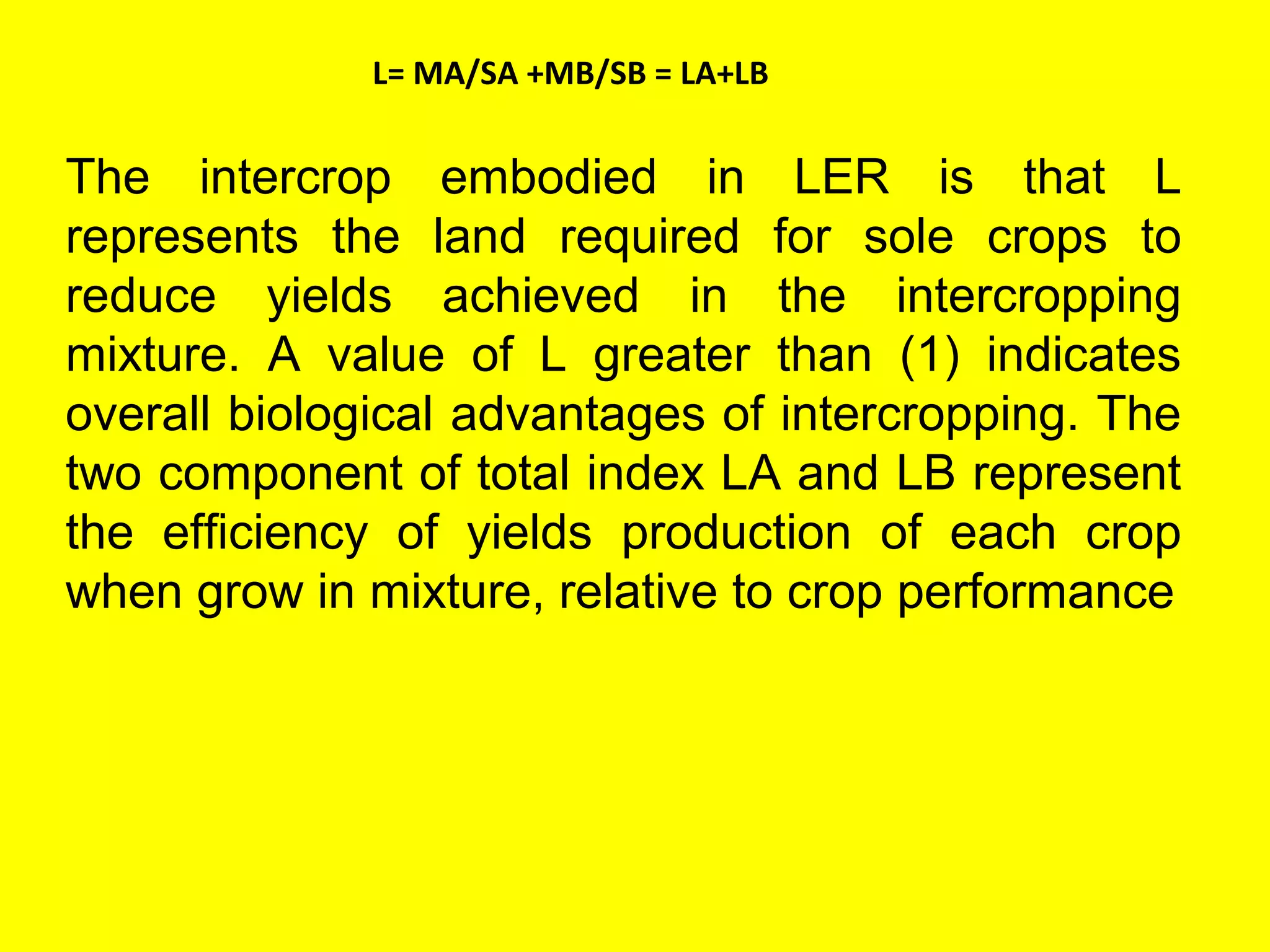 Intercropping mixed cropping_principles_and_assessment_of_yield | PPT