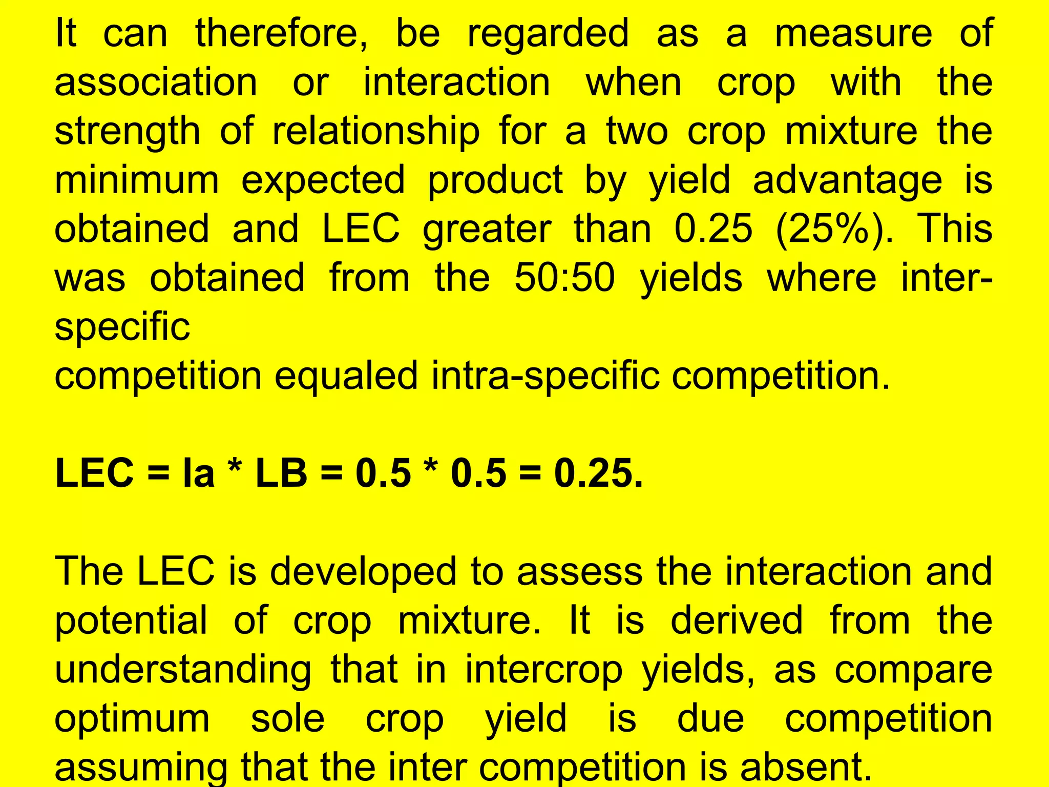 Intercropping mixed cropping_principles_and_assessment_of_yield | PPT