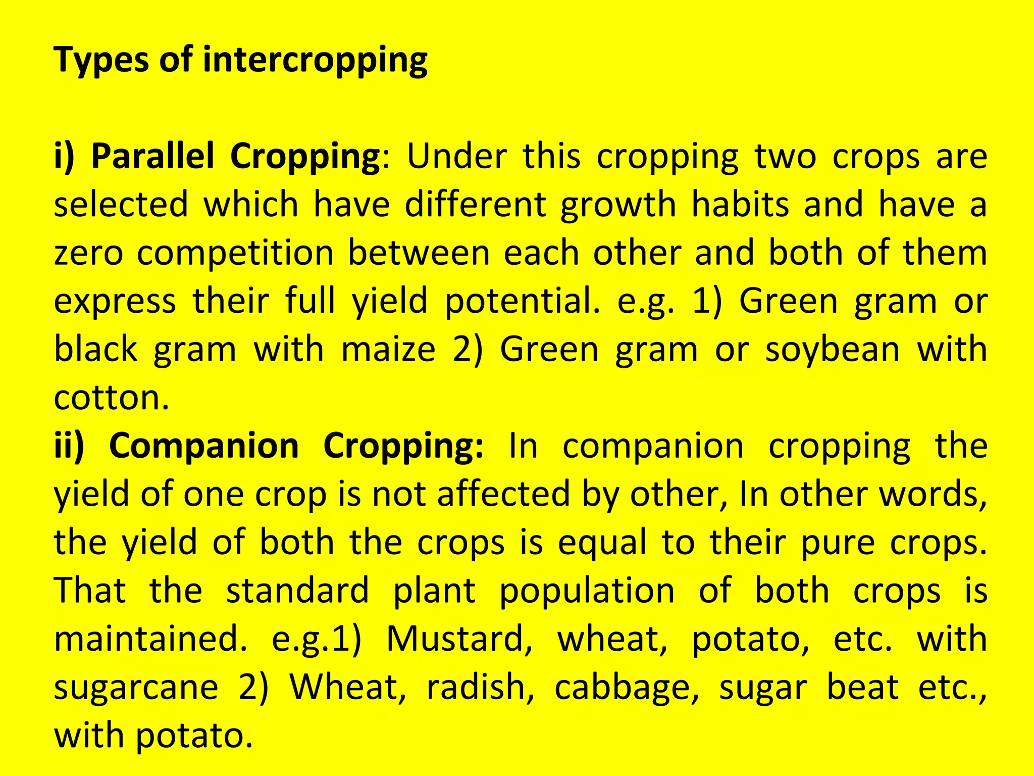 Intercropping mixed cropping_principles_and_assessment_of_yield | PPT