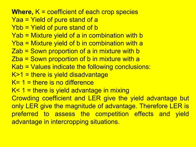 Intercropping mixed cropping_principles_and_assessment_of_yield | PPT ...