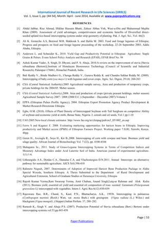 Intercropping of Haricot Bean (Phaseolus vulgaris L.) with stevia ...