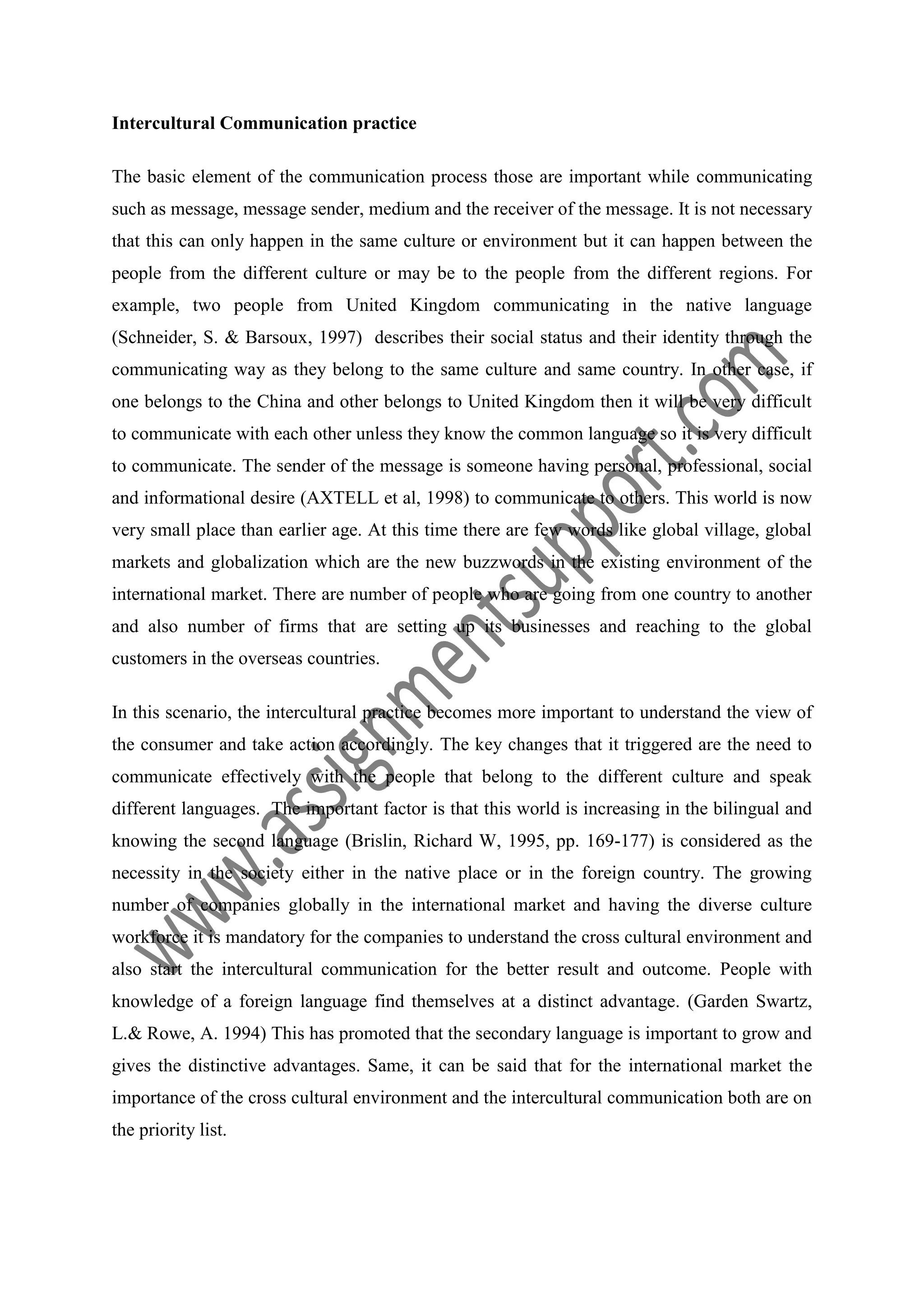 Intercultural communication-in-international-market essay sample from ...