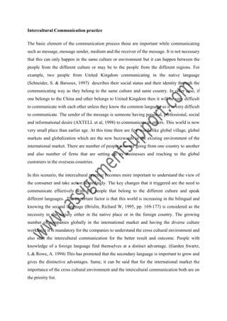 Intercultural communication-in-international-market essay sample from ...
