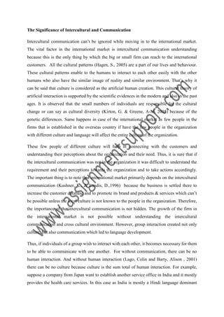 Intercultural communication-in-international-market essay sample from ...