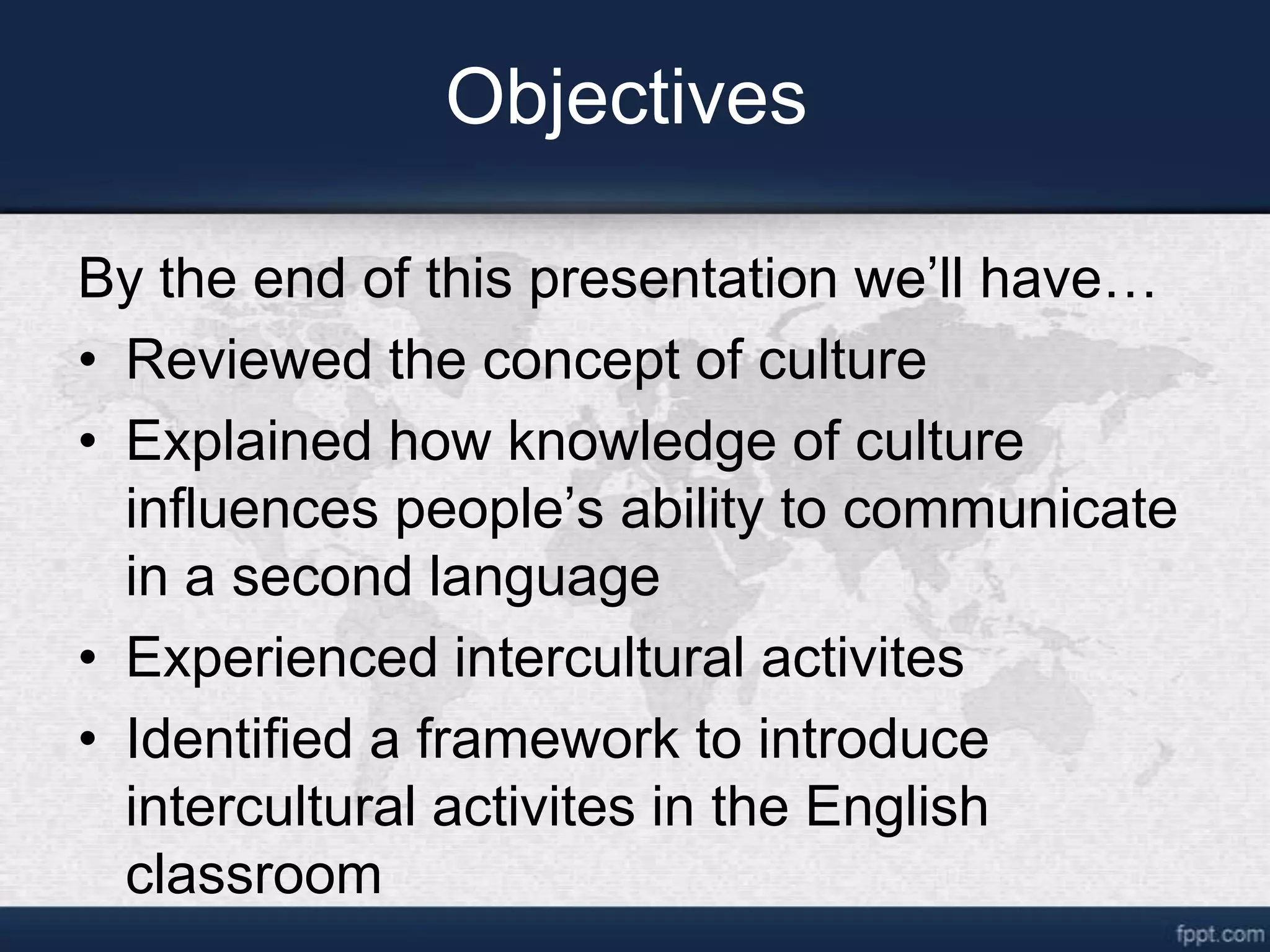 Intercultural activities | PPTX