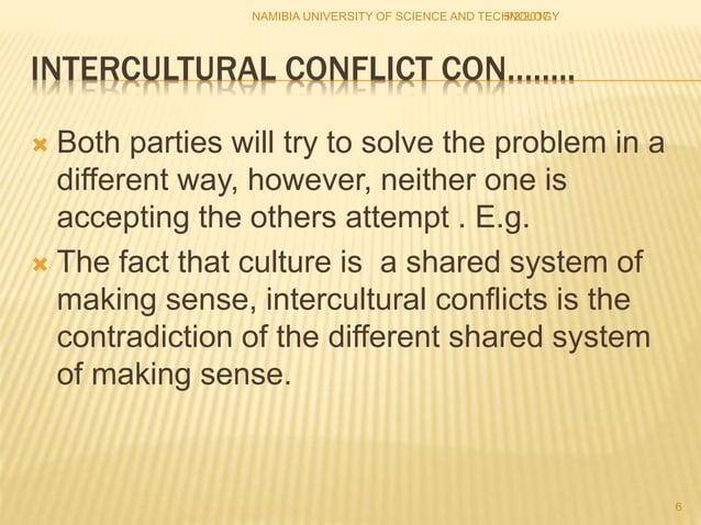 Intercultural conflicts | PPT