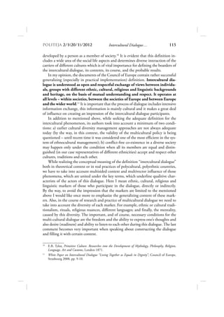 Intercultural Dialogue: Efficient Construct of the Integrative ...