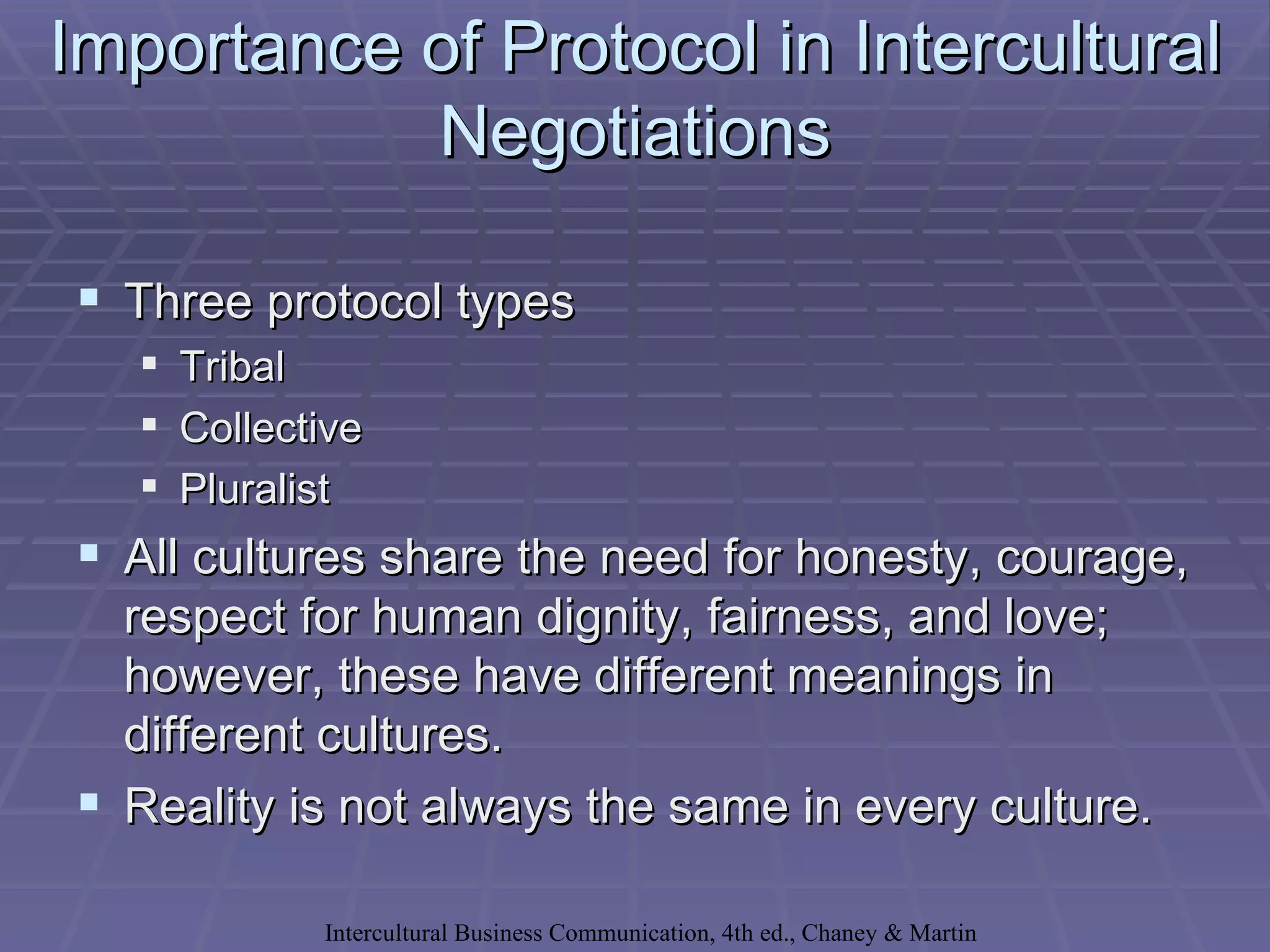 Intercultural Negotiation Components Chapter 11 | PPT | Family and Relationships