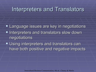 Intercultural Negotiation Components Chapter 11 | PPT