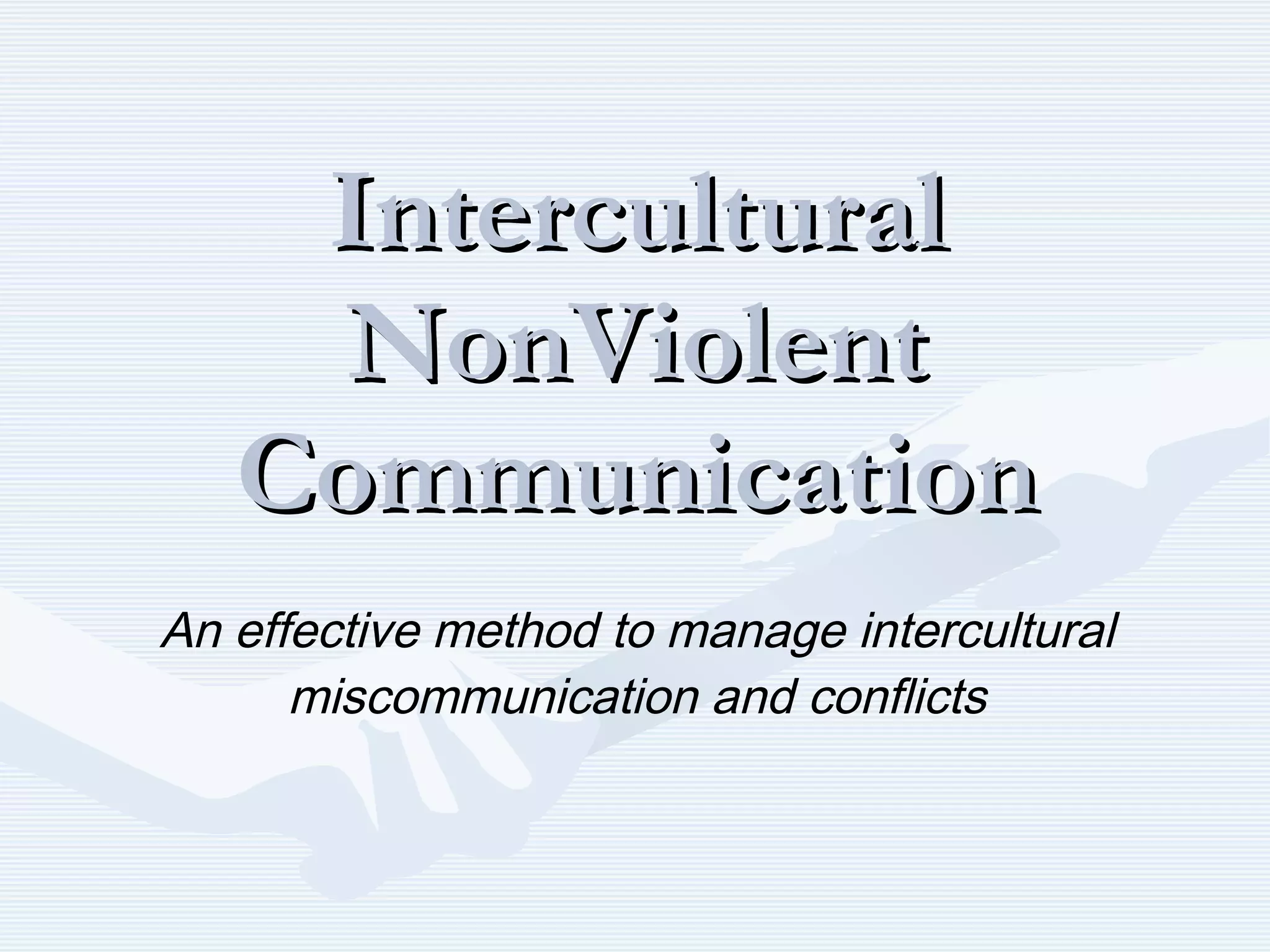 Intercultural Nonviolent Communication | PPT