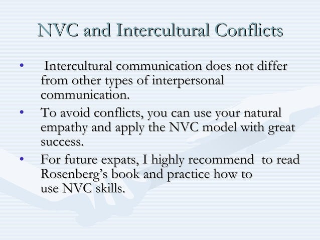 Intercultural Nonviolent Communication | PPT | Business | Business and ...