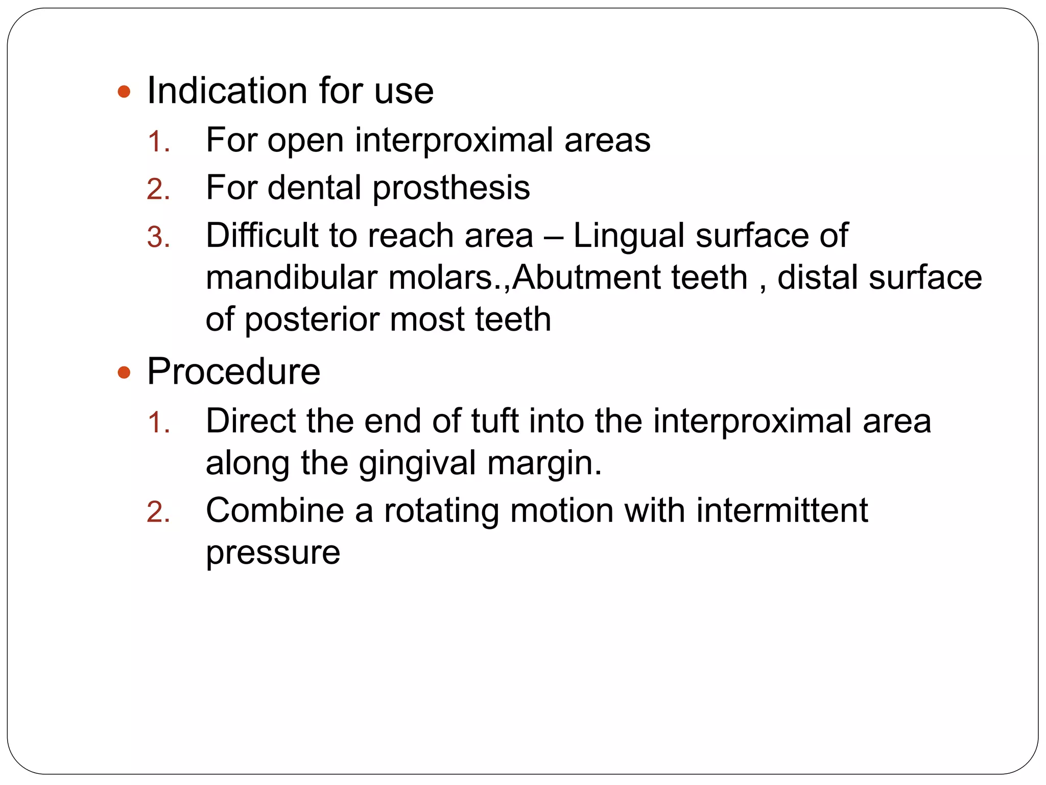 Interdental aids powerpoint presentation | PPTX