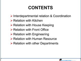 Interdepartmental relationship _coordination | PDF