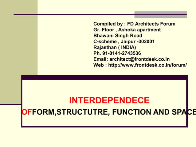 Interdependence in architecture | PPT | Physics | Science