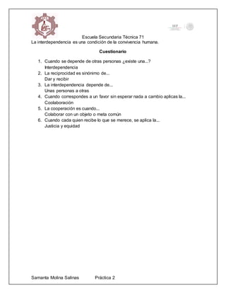 Interdependencia | DOCX
