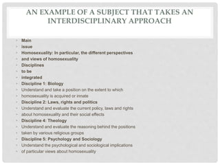 Interdisciplinary | PPTX