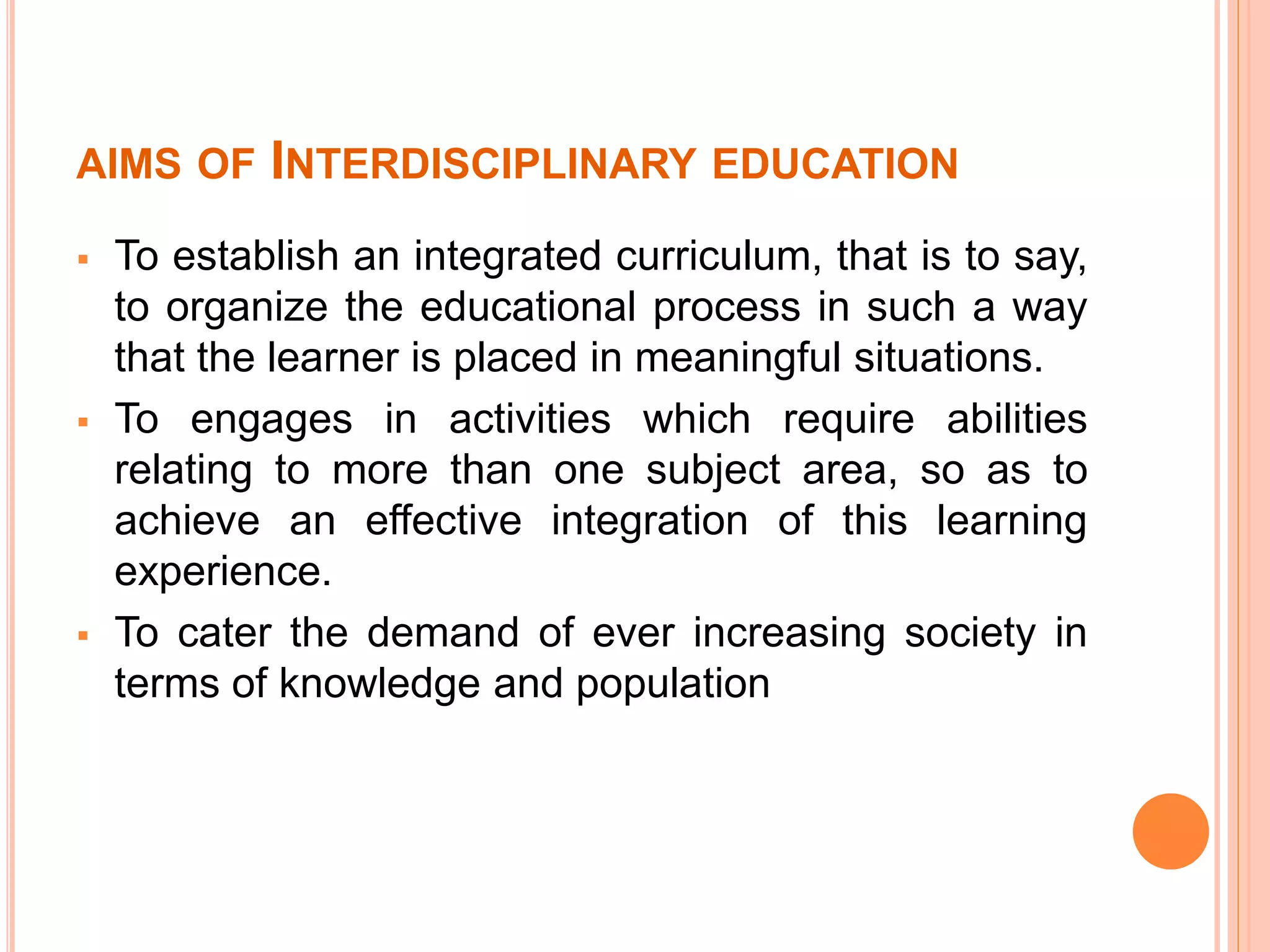 Interdisciplinary Approach | PPTX