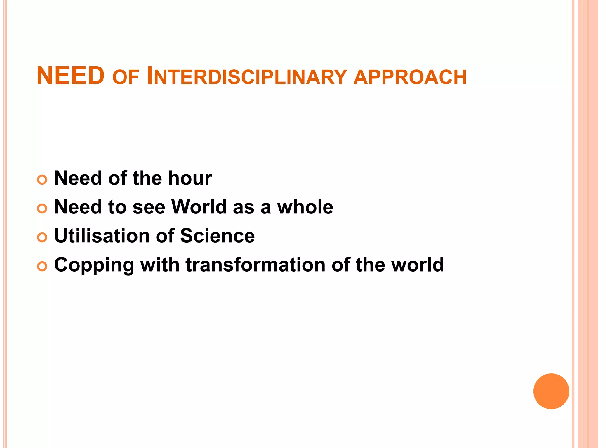 Interdisciplinary Approach | PPTX