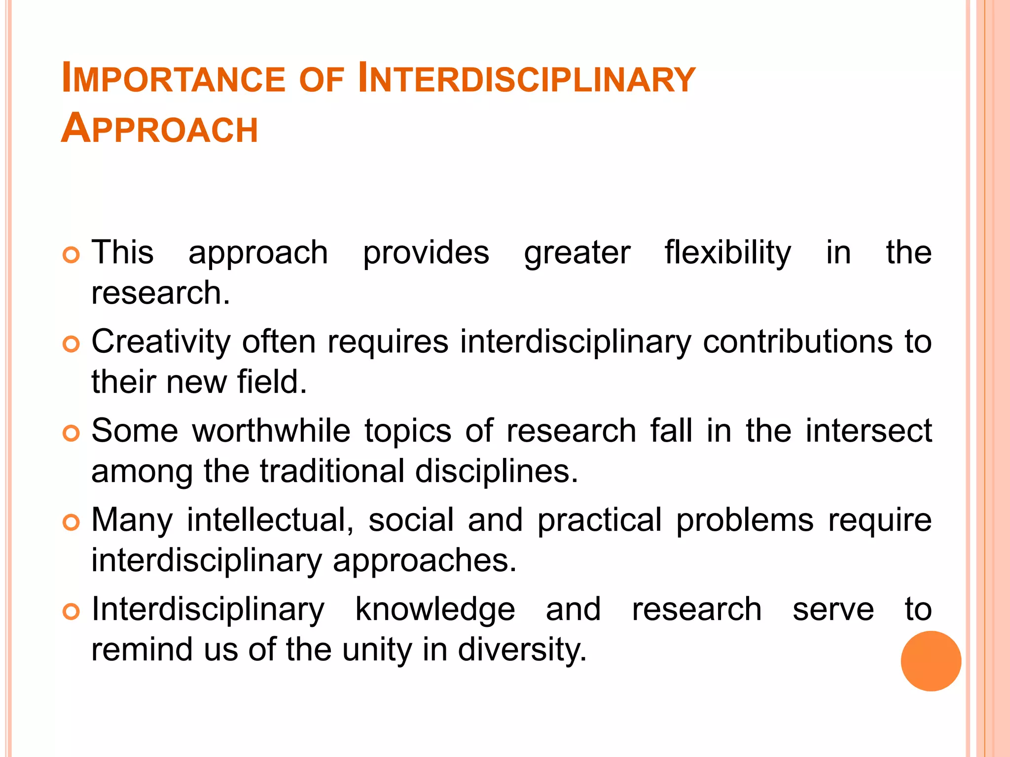 Interdisciplinary Approach | PPTX