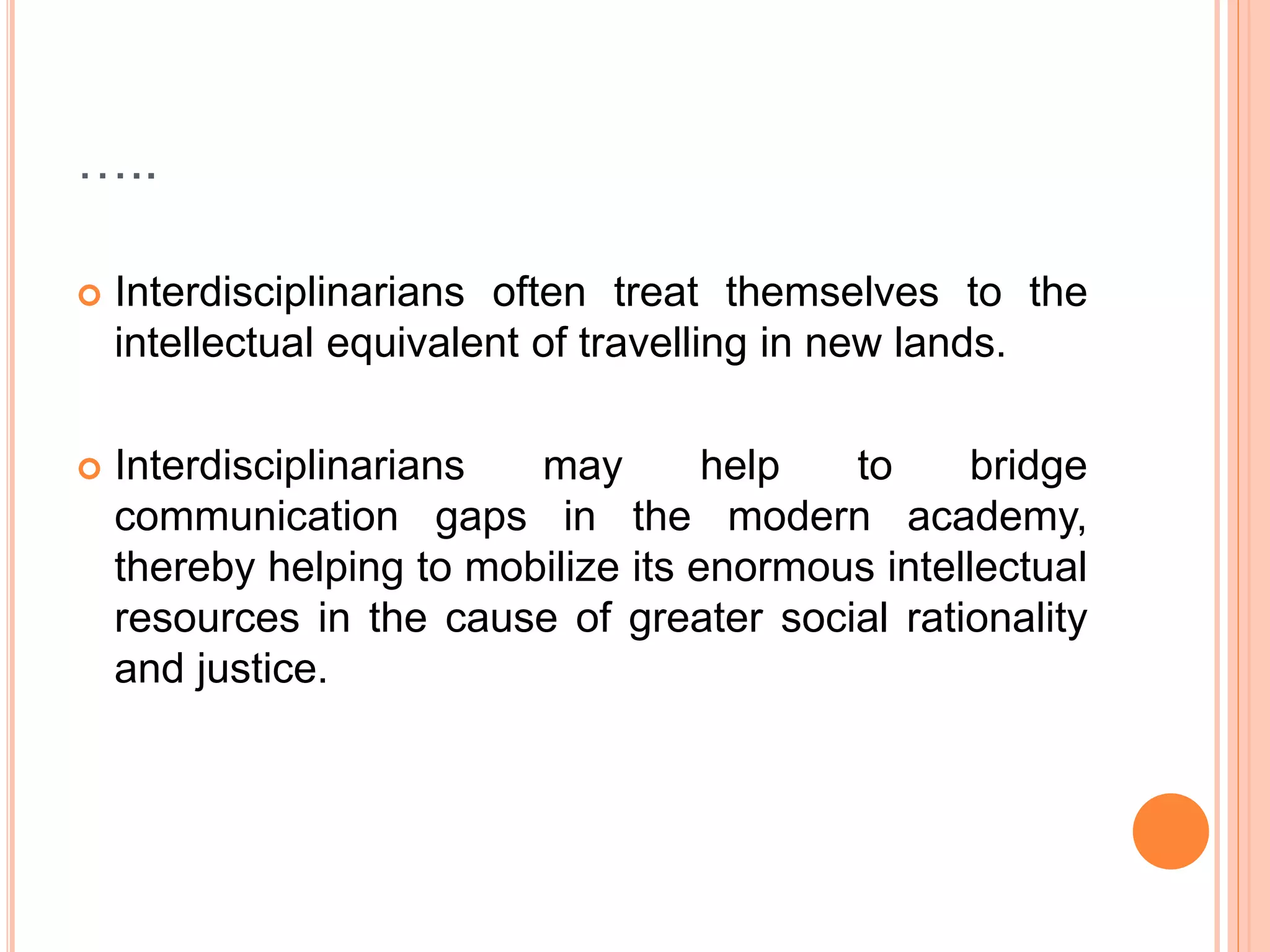 Interdisciplinary Approach | PPTX