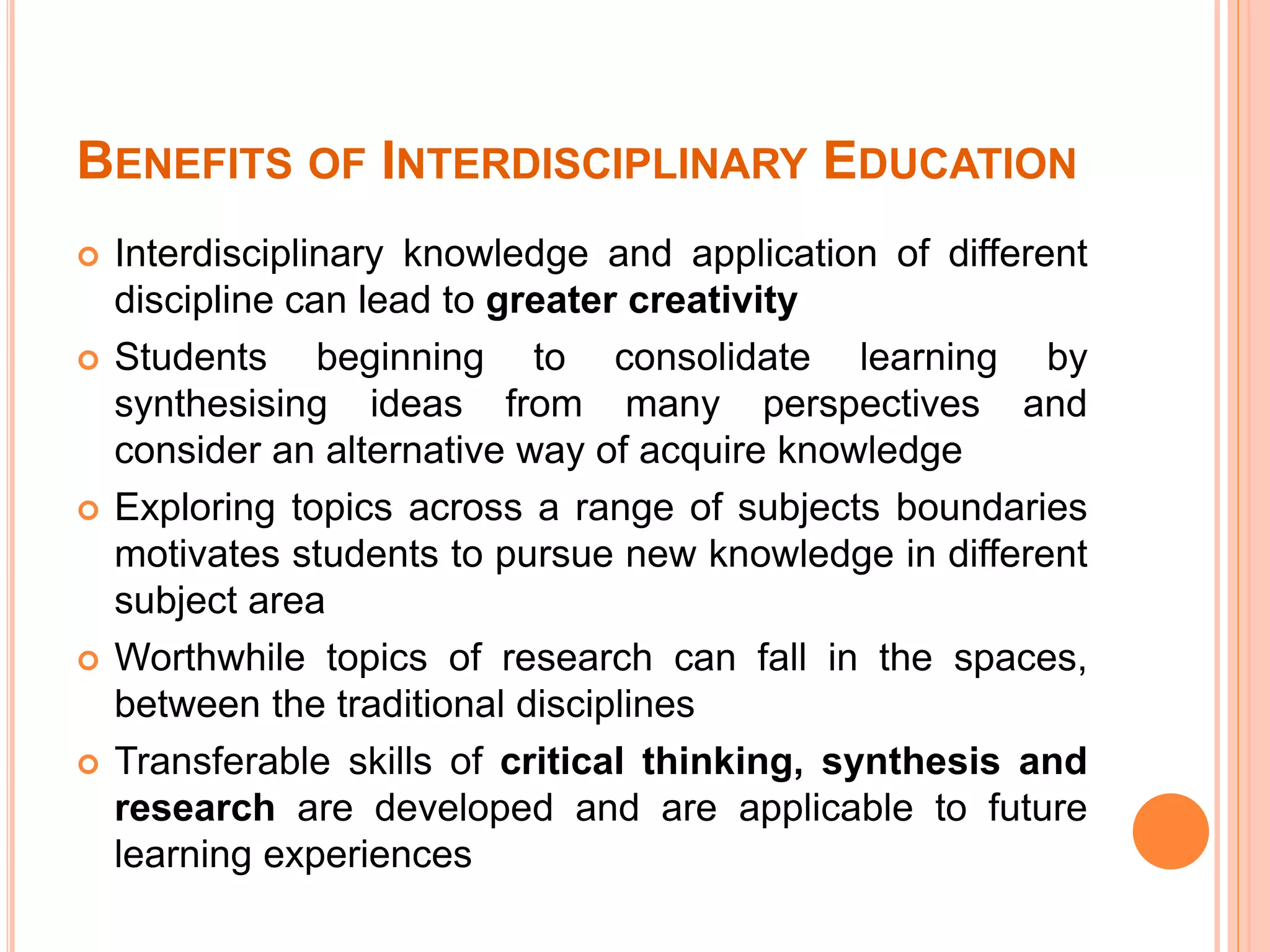 Interdisciplinary Approach | PPTX