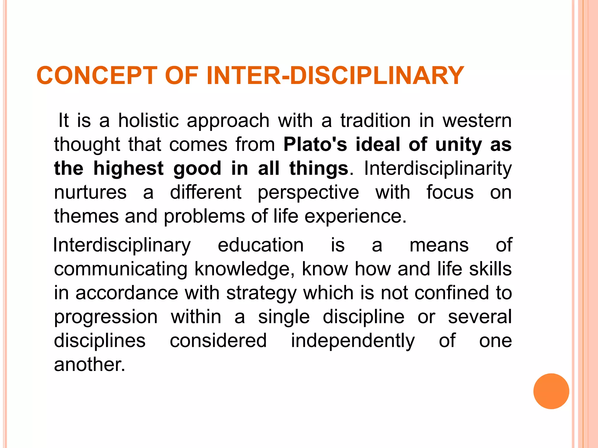 Interdisciplinary Approach | PPTX